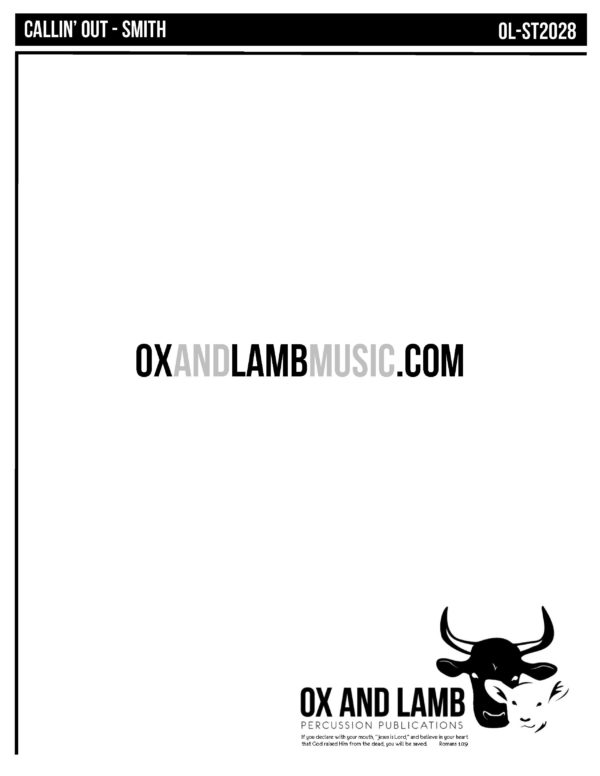 Callin’ Out – Ox and Lamb Percussion Publications